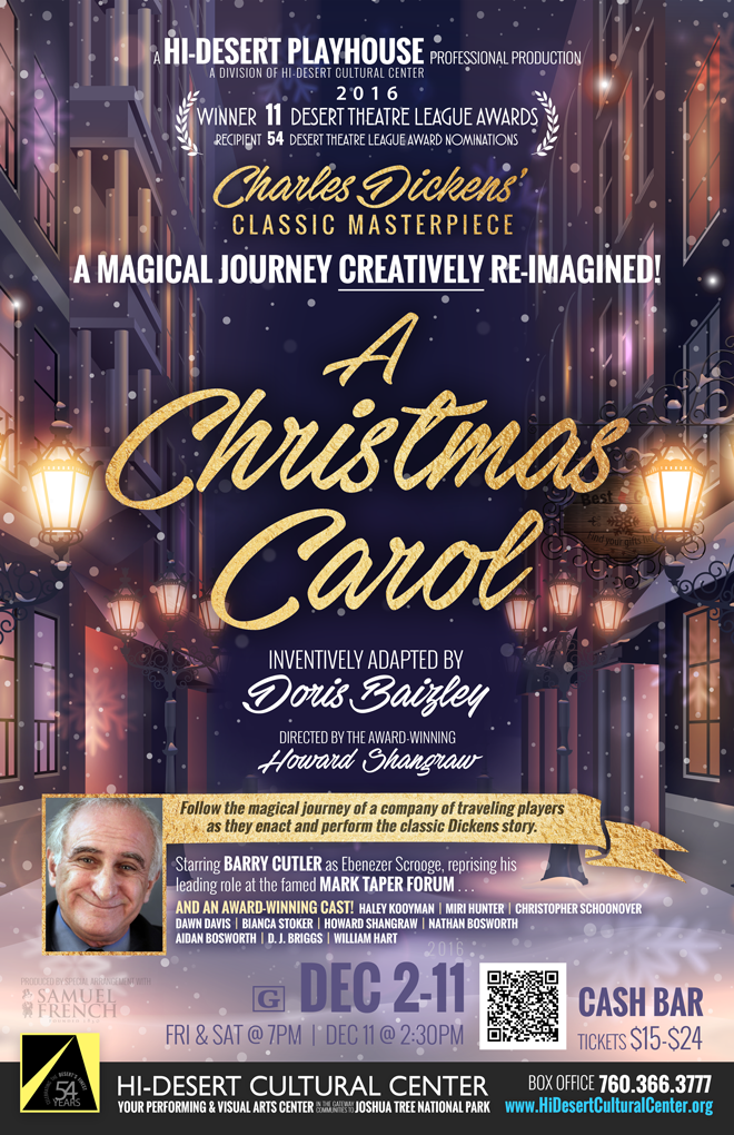 Playhouse to open A CHRISTMAS CAROL, starring Barry Cutler reprising ...